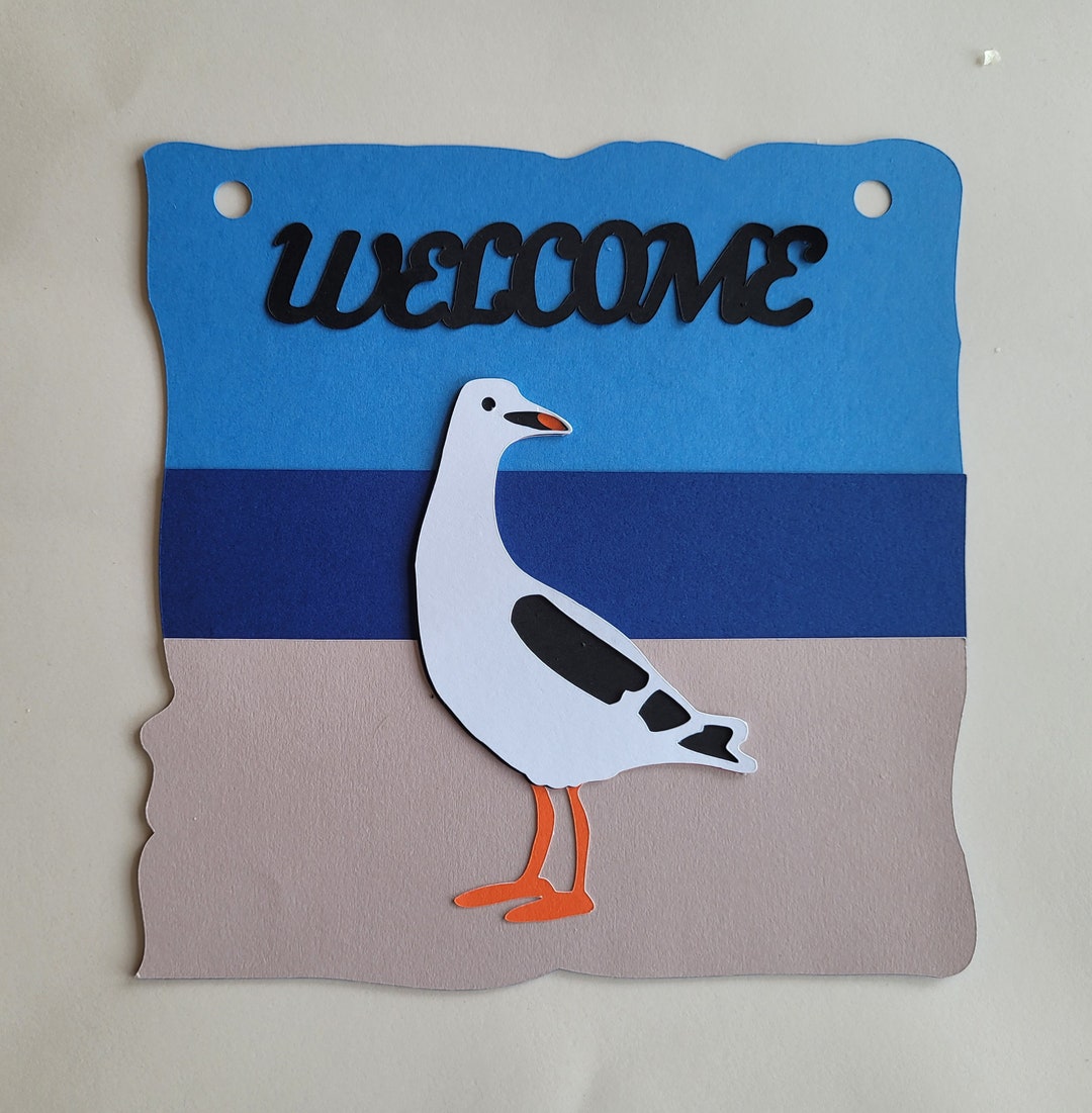 Seagull Welcome Sign SVG, DIY 6 Layered Digital File - Etsy