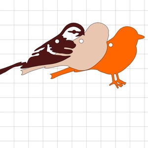 Sparrow Ornament and Cut Out SVG, DIY Cricut Digital Layered Image - Etsy