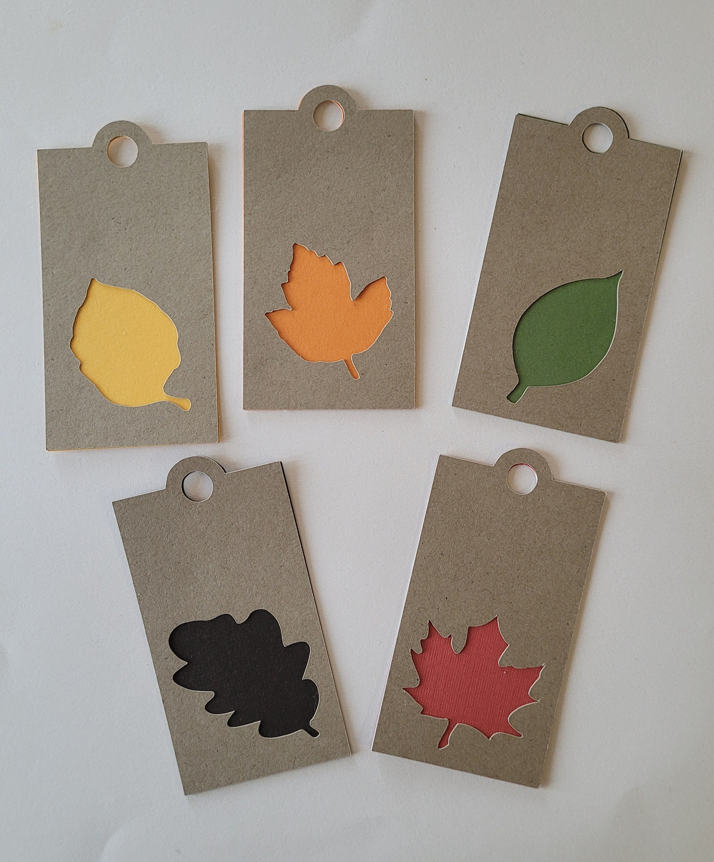 Fall Leaves Gift Tags Svgs Digital Cutting File - Etsy