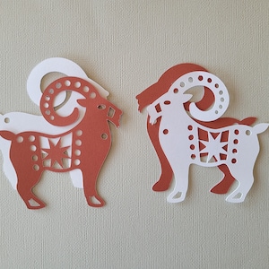 Nordic Yule Goat Banner and Cut Out Svgs, Layered Digital Files - Etsy