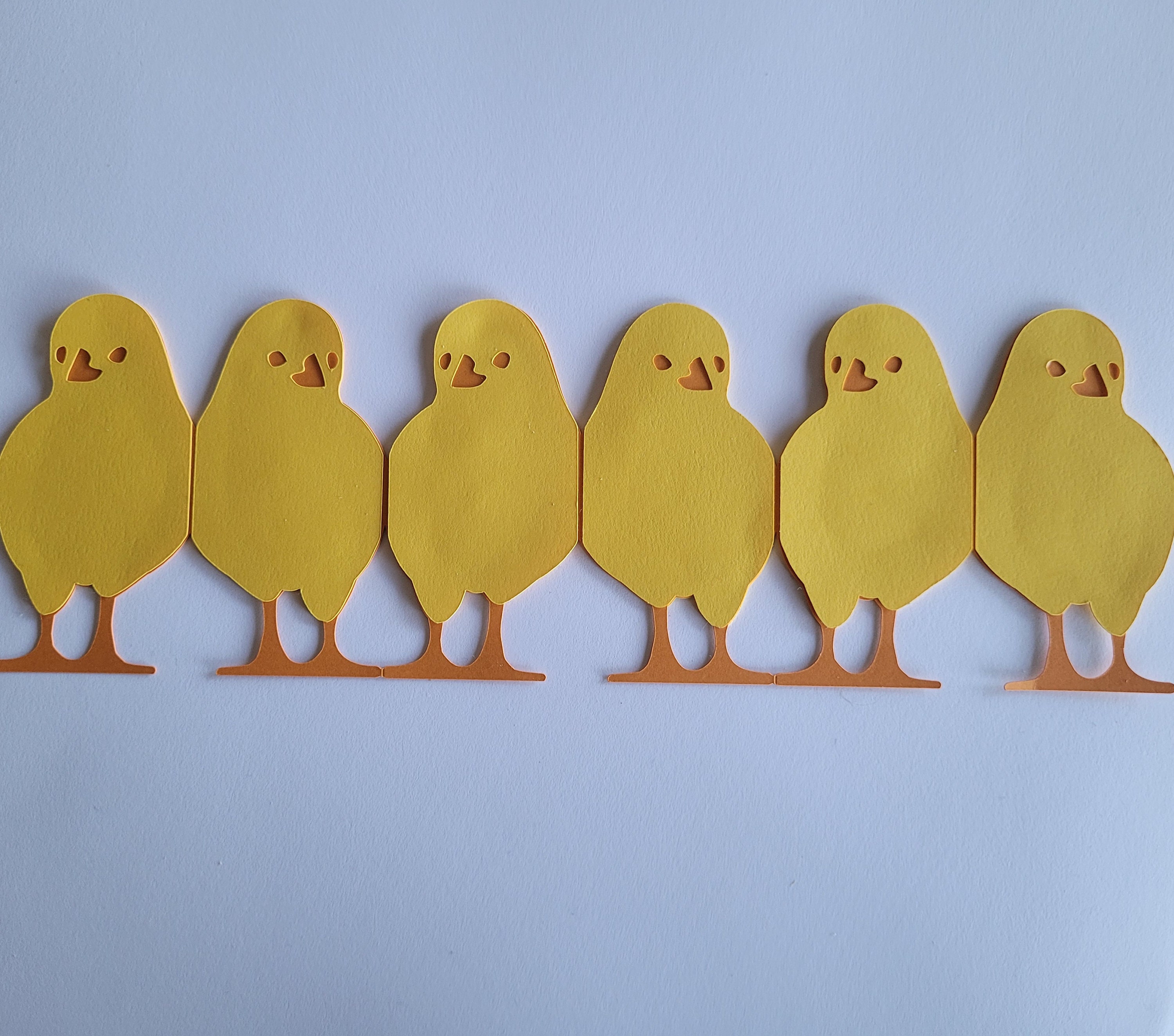 Easter Chick Paper Doll Chains SVG, Easter Decoration Digital Cut File ...