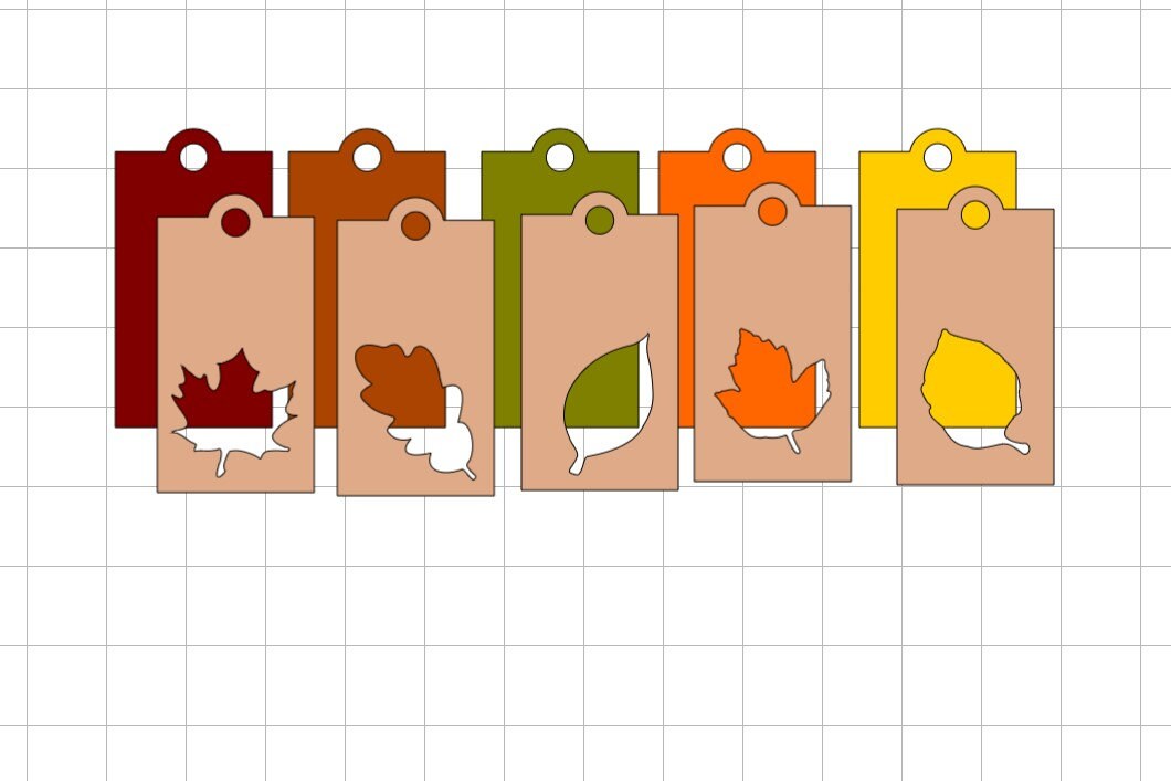 Fall Leaves Gift Tags Svgs Digital Cutting File - Etsy