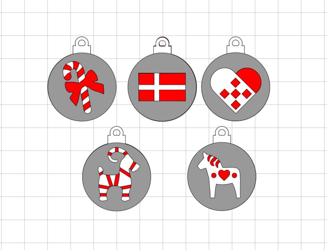 Danish Christmas Balls Three Layered Svgs, DIY Digital Cut Files - Etsy