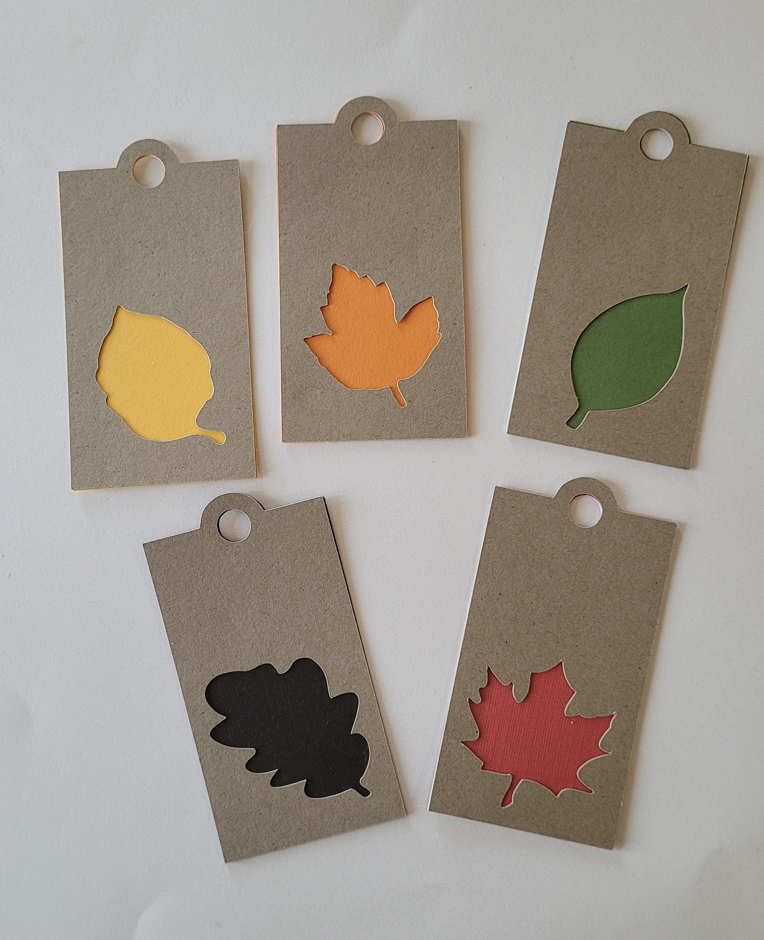 Fall Leaves Gift Tags Svgs Digital Cutting File - Etsy