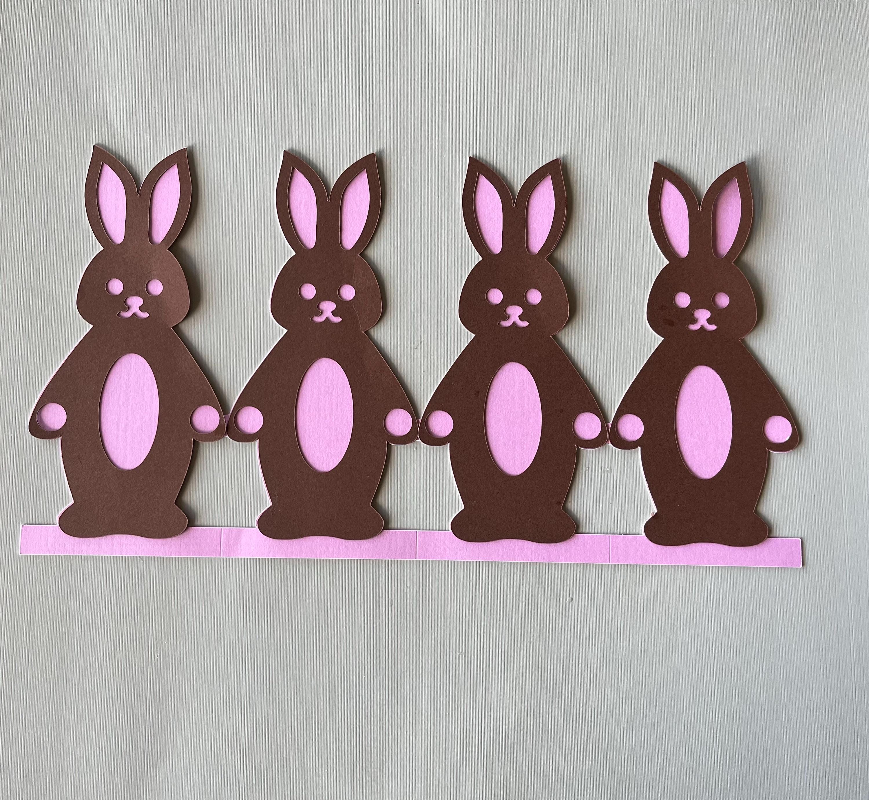 Easter Lace Bunny Paper Chains SVG, Digital Cut File for Cricut Machine ...