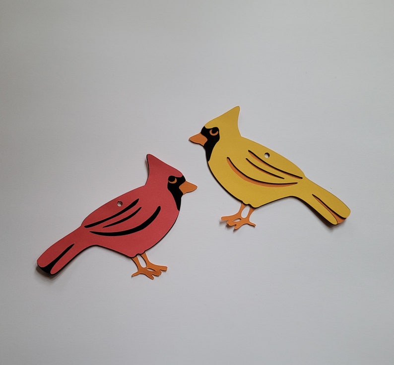 Cardinals Ornament and Cut Out SVG, DIY Cricut Digital Layered Image - Etsy
