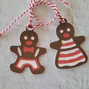 Gingerbread DIY Christmas Gift Tag Set for Cricut Svgs, Digital Cutting ...