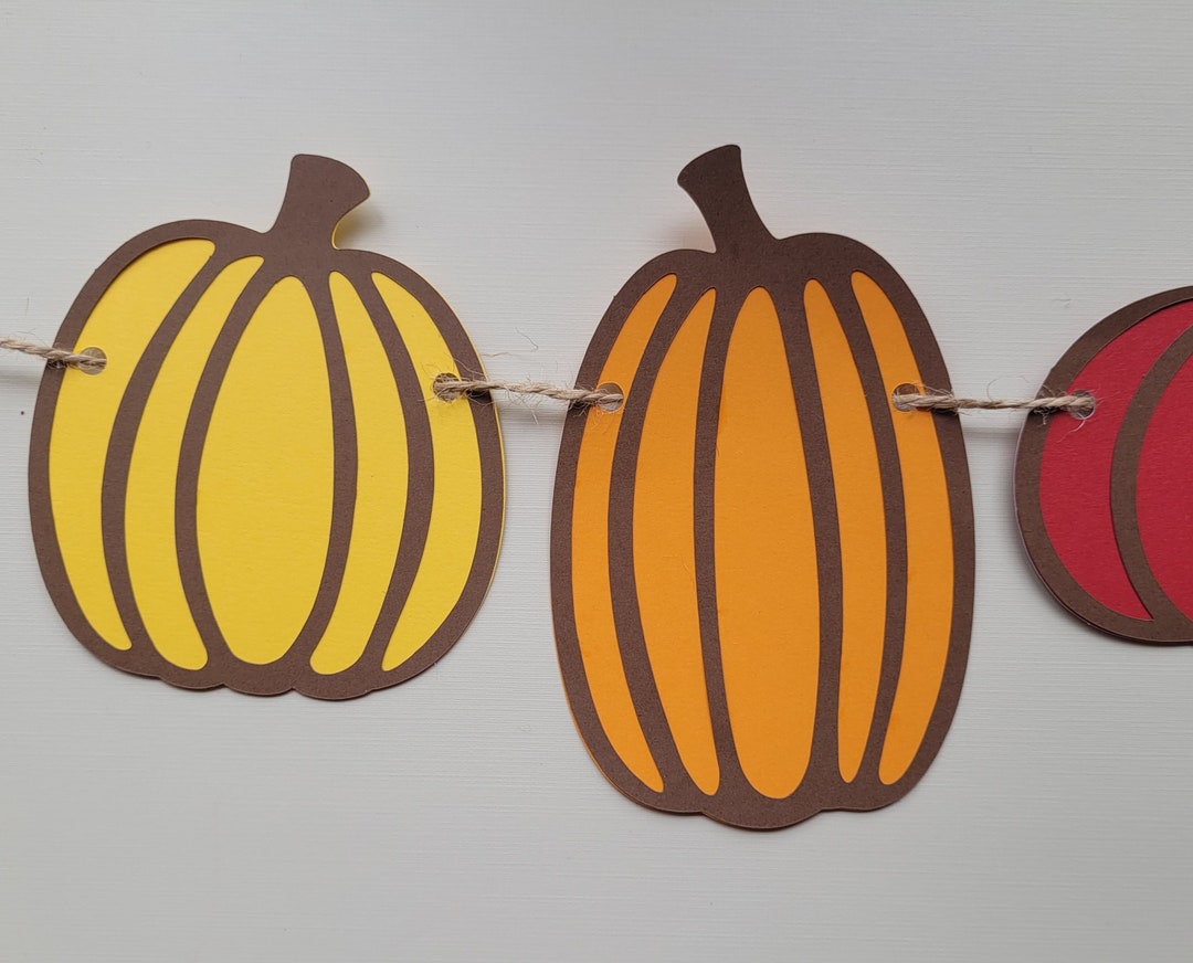 Fall Pumpkin Banner SVG, Digital Cut Files - Etsy