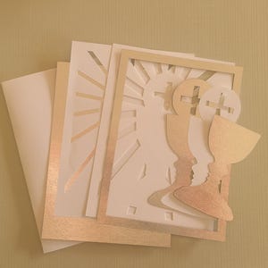 First Holy Communion Card A6 and Envelope SVG, Digital Card for Cricut ...