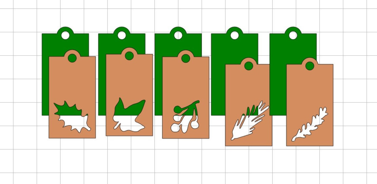 Minimalist Christmas Greenery Gift Tag Set Svgs DIY Digital - Etsy