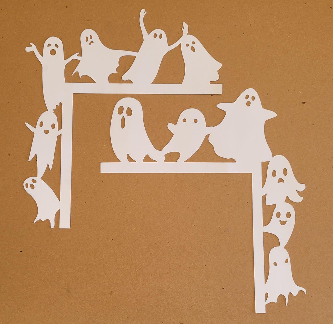 Halloween Ghost Door Corner Set Svgs, Digital Cut Files - Etsy
