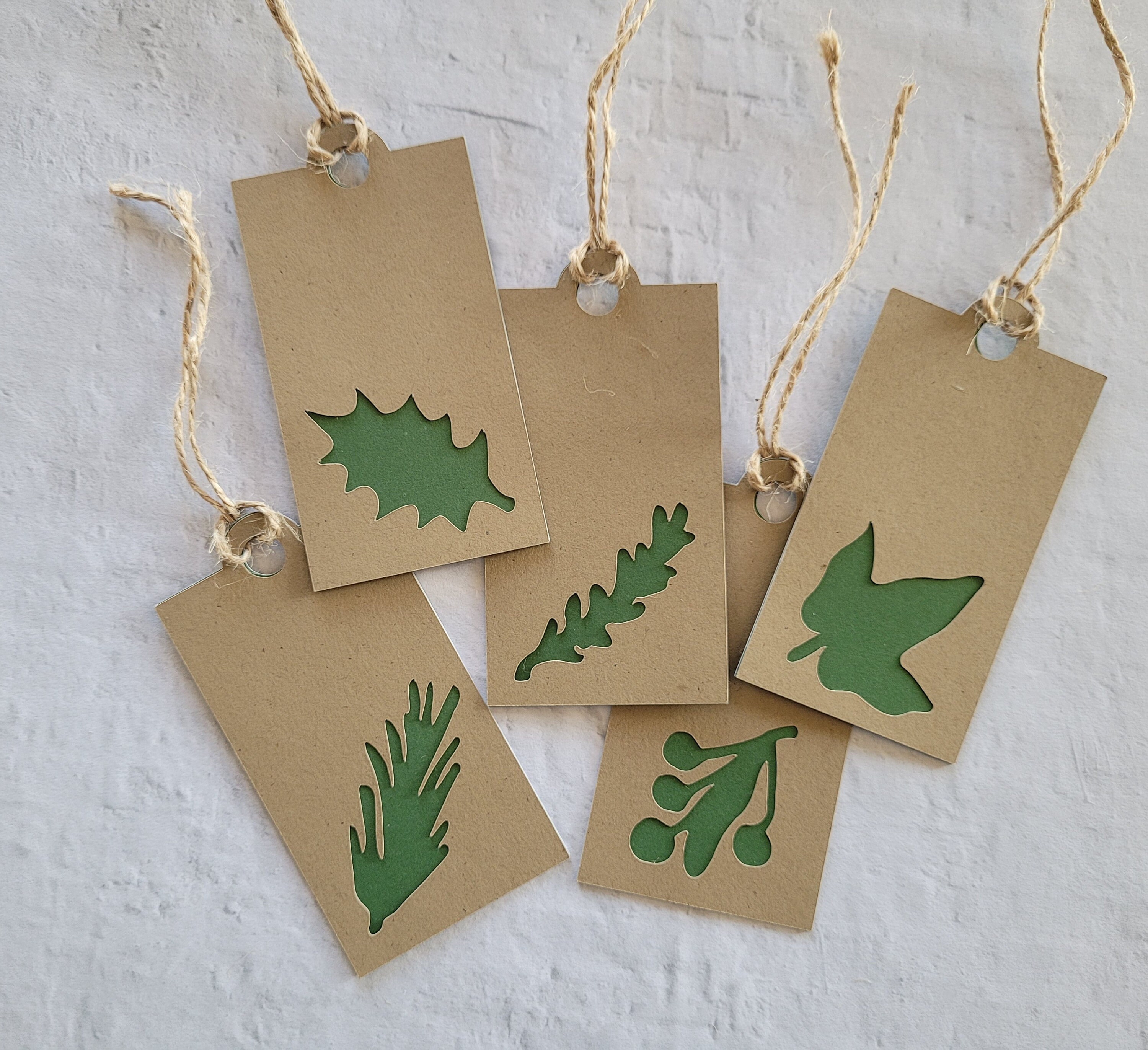 Minimalist Christmas Greenery Gift Tag Set Svgs DIY Digital - Etsy