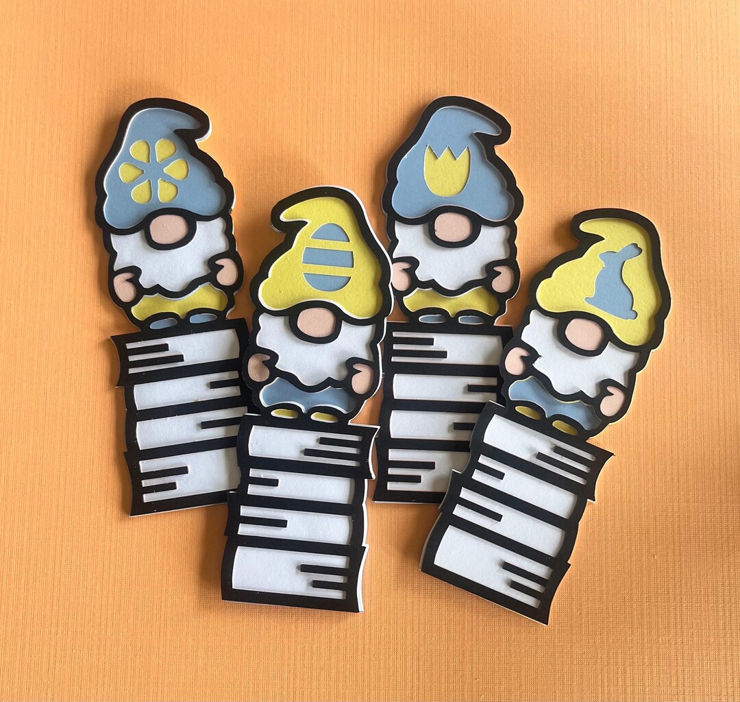 Easter Gnome Bookmarks SVG: Layered Cut Files (digital) - Etsy