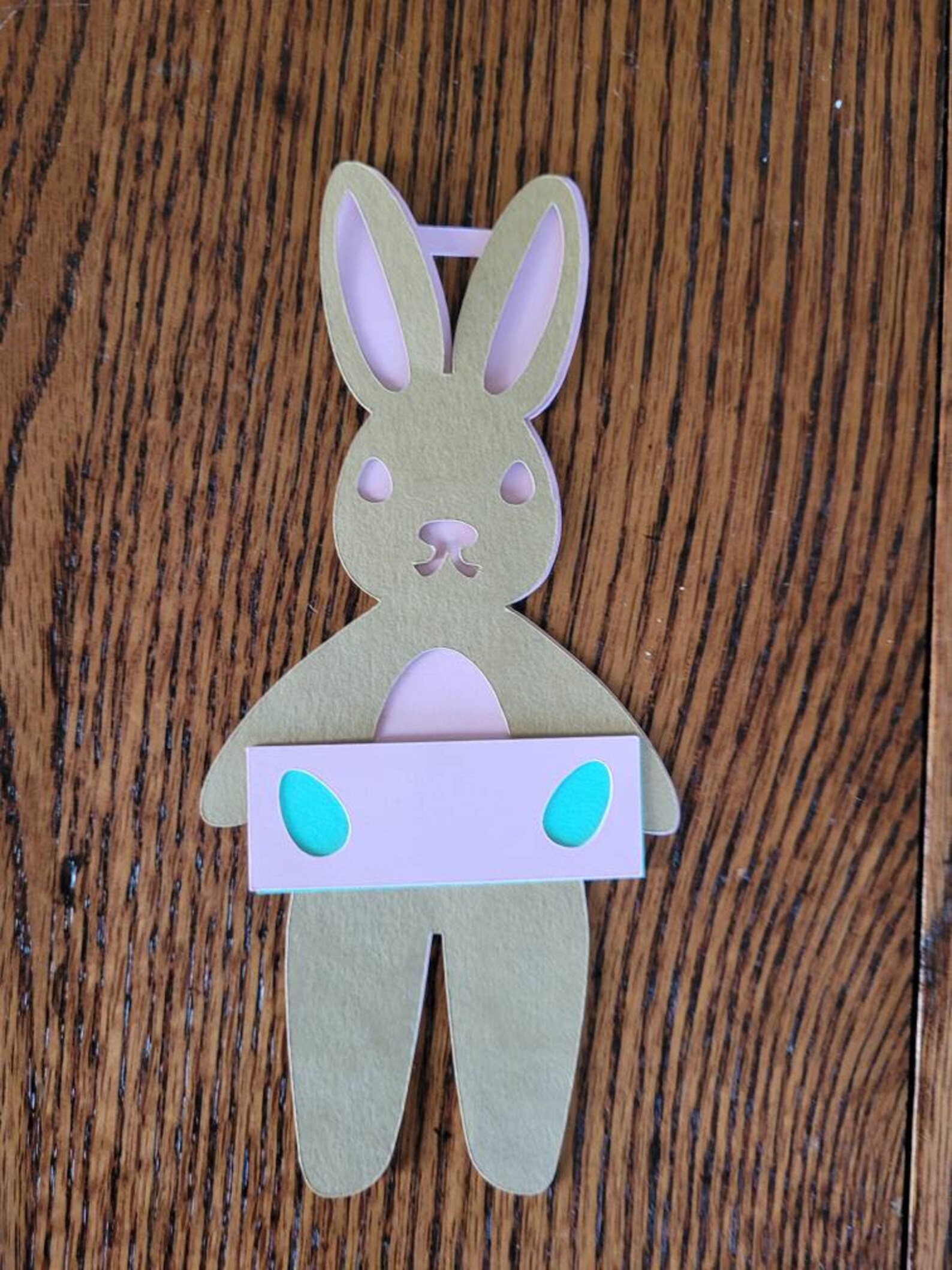 Easter Bunny Gift Basket Tag SVG, Simple Layered Digital File - Etsy