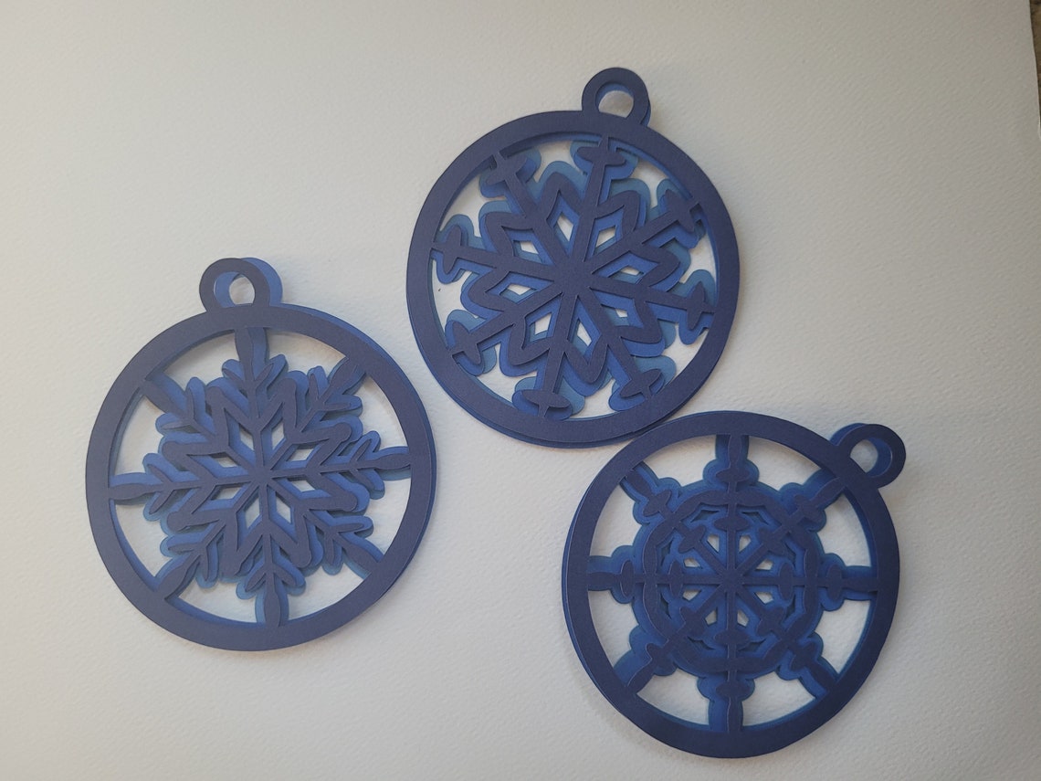 Christmas Snowflake Balls Svgs Layered Digital Files - Etsy