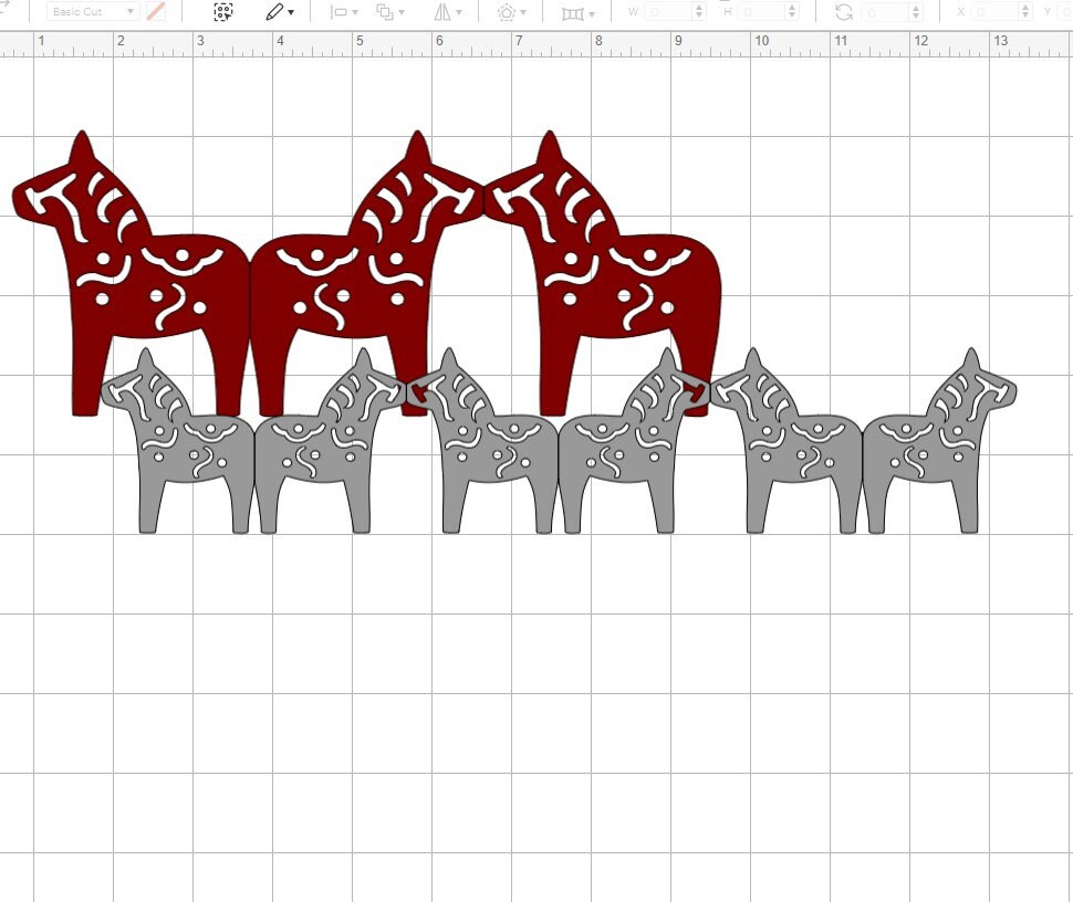 Dala Horse Paper Chain SVG, Digital Cut File for Cricut - Etsy