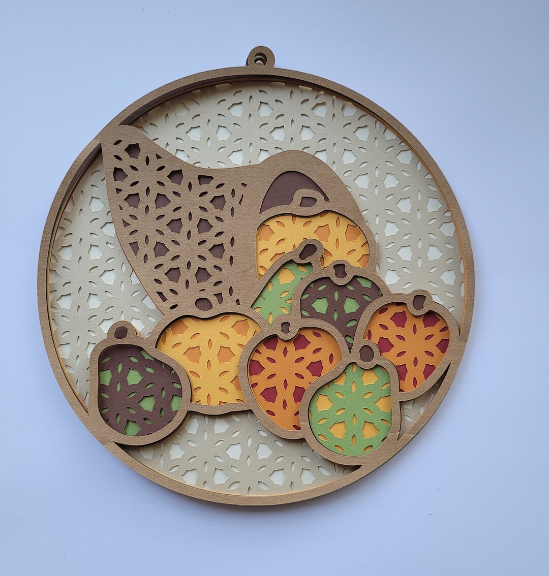 Lace Cornucopia Sign Mandala SVG, Eight Layer Digital File - Etsy