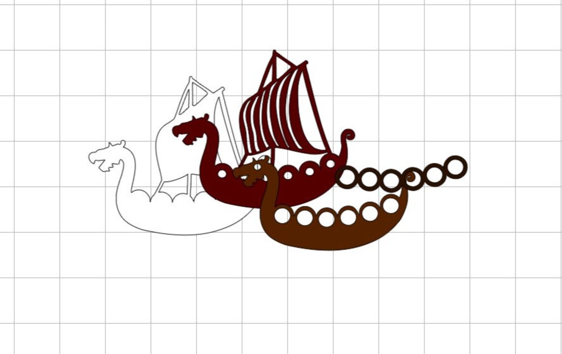 Viking Ship SVG, Layered Digital File - Etsy