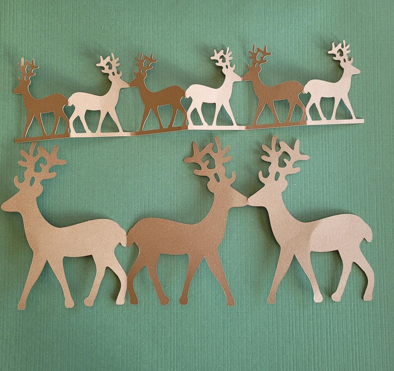 Christmas Reindeer Paper Chain SVG, DIY Digital Cricut Cut File - Etsy