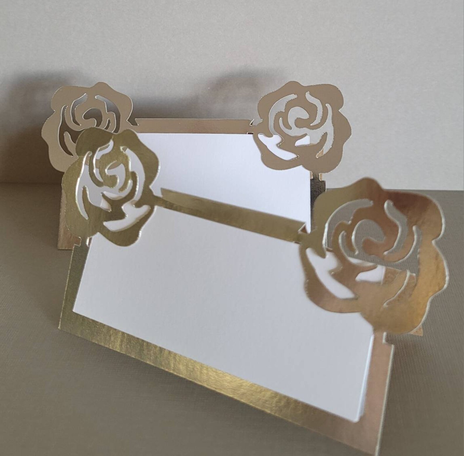 Rose Wedding Place Card SVG Template Digital File for Cricut - Etsy