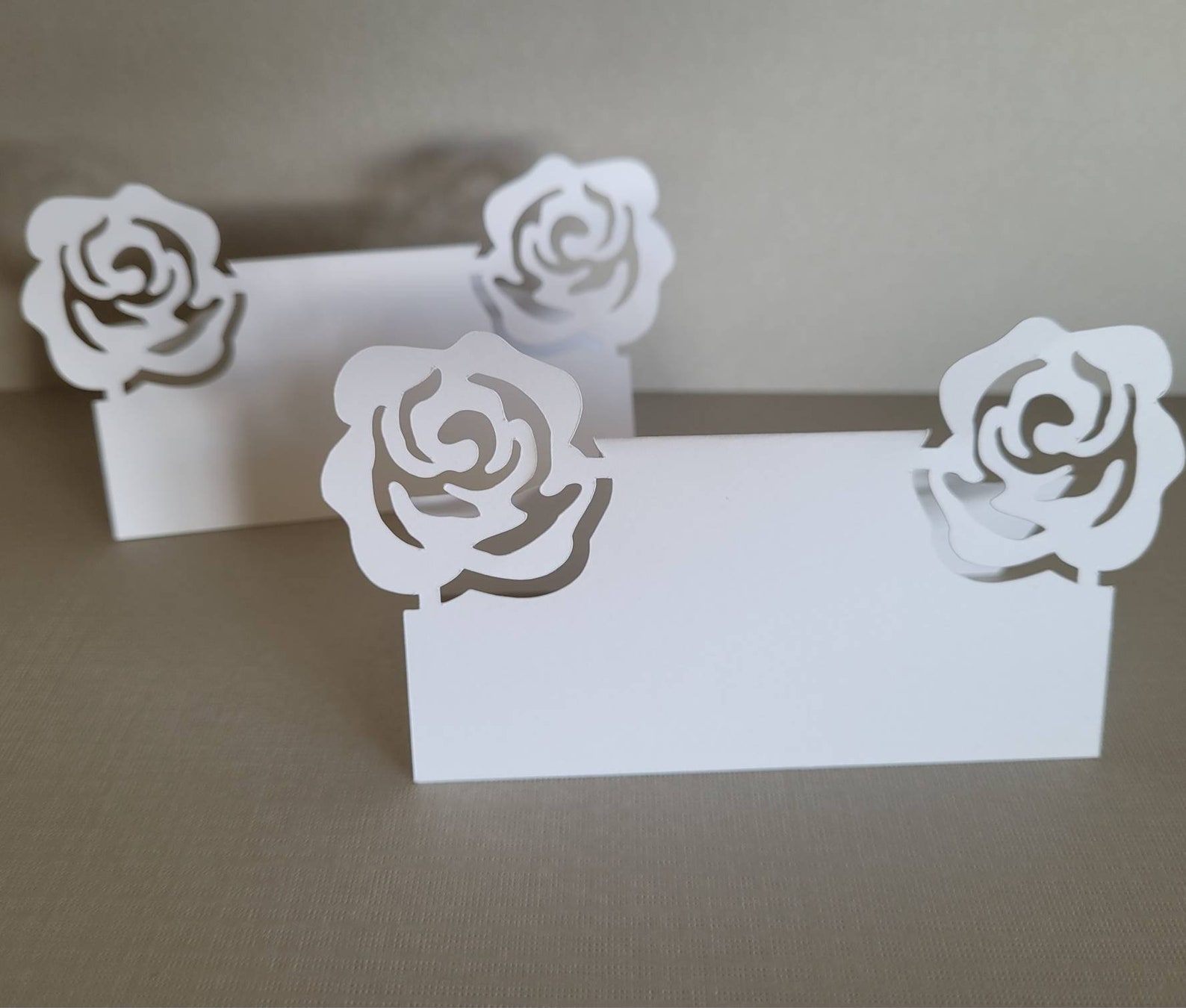 Rose Wedding Place Card SVG Template Digital File for Cricut - Etsy