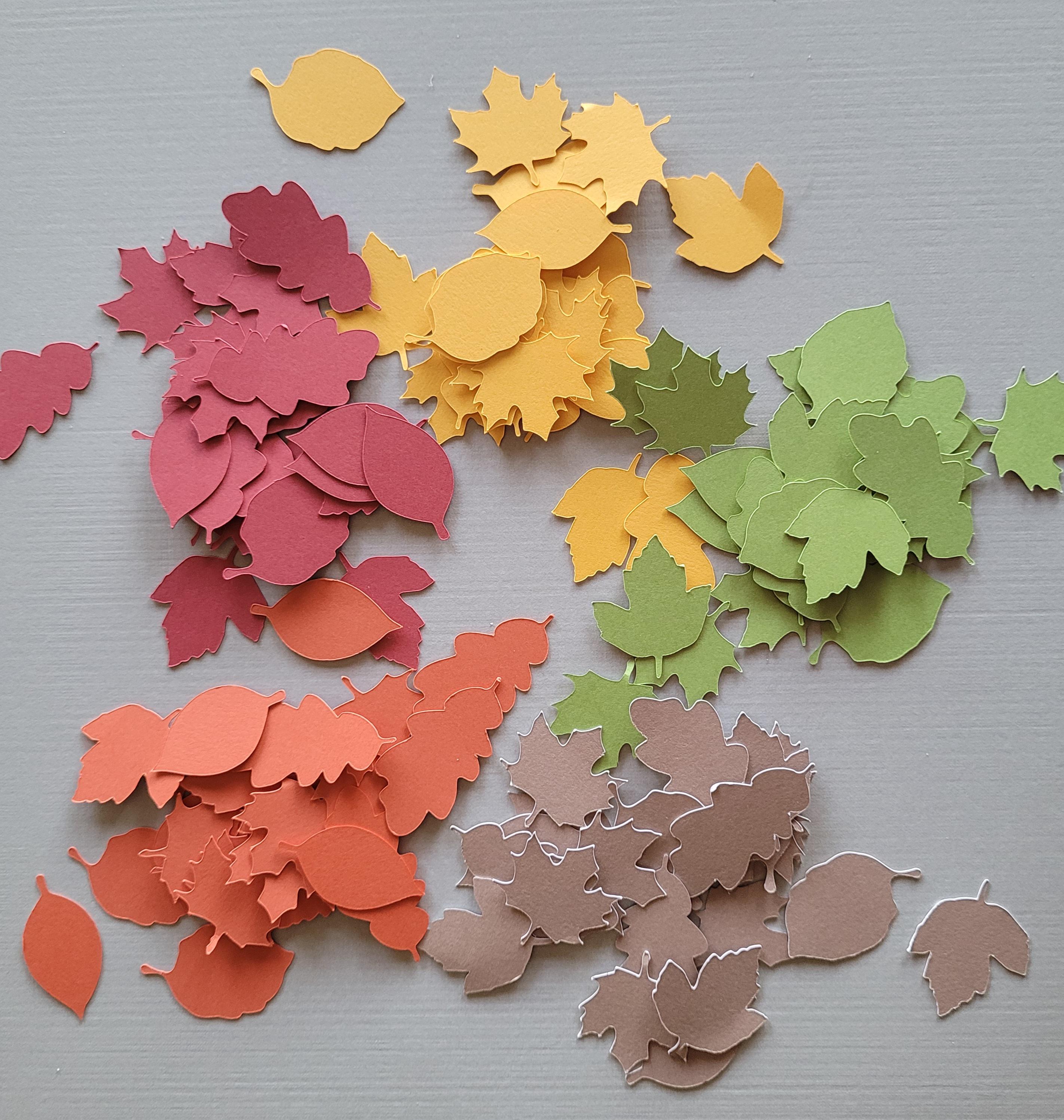 Fall Leaves Confetti SVG, DIY Digital Cut File - Etsy