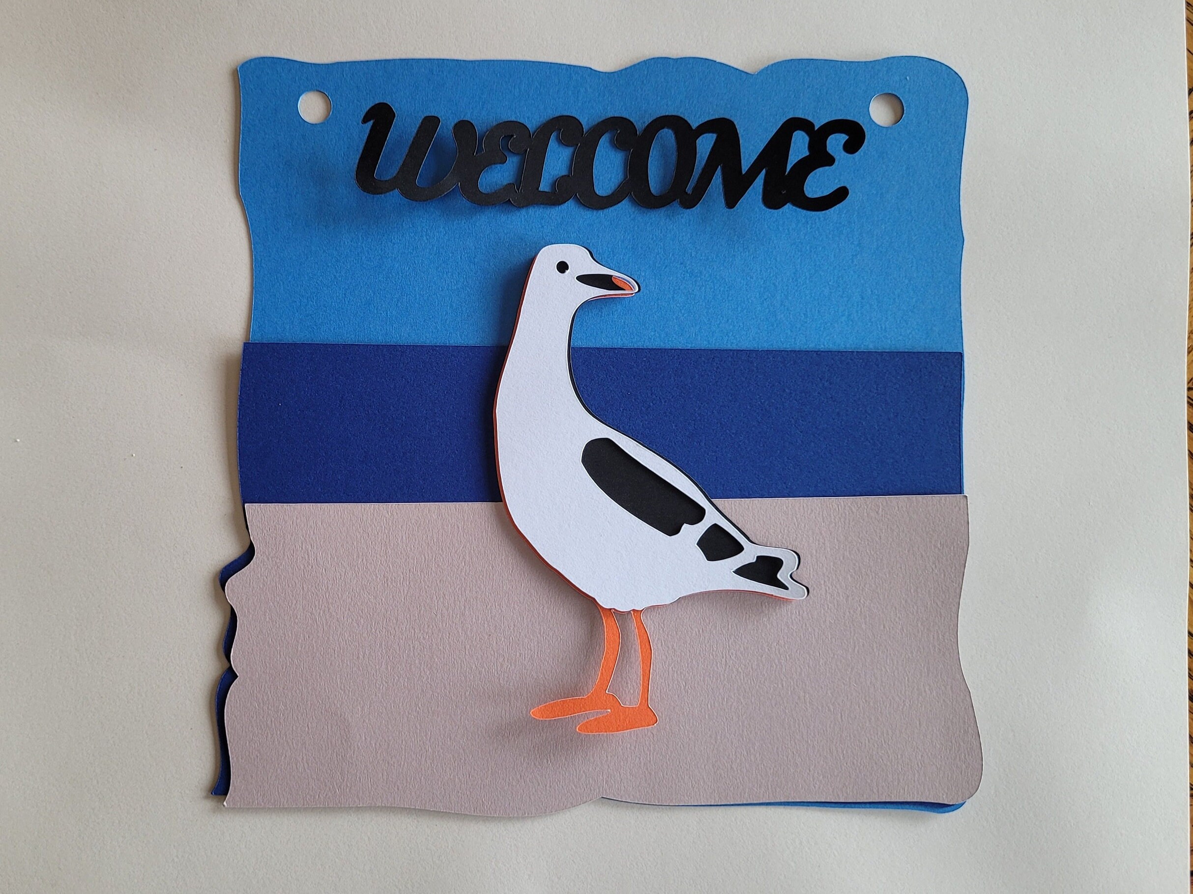 Seagull Welcome Sign SVG, DIY 6 Layered Digital File - Etsy