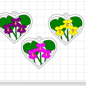 Violets Heart Mobile SVG, DIY Digital Layered Valentines Cutting Files ...