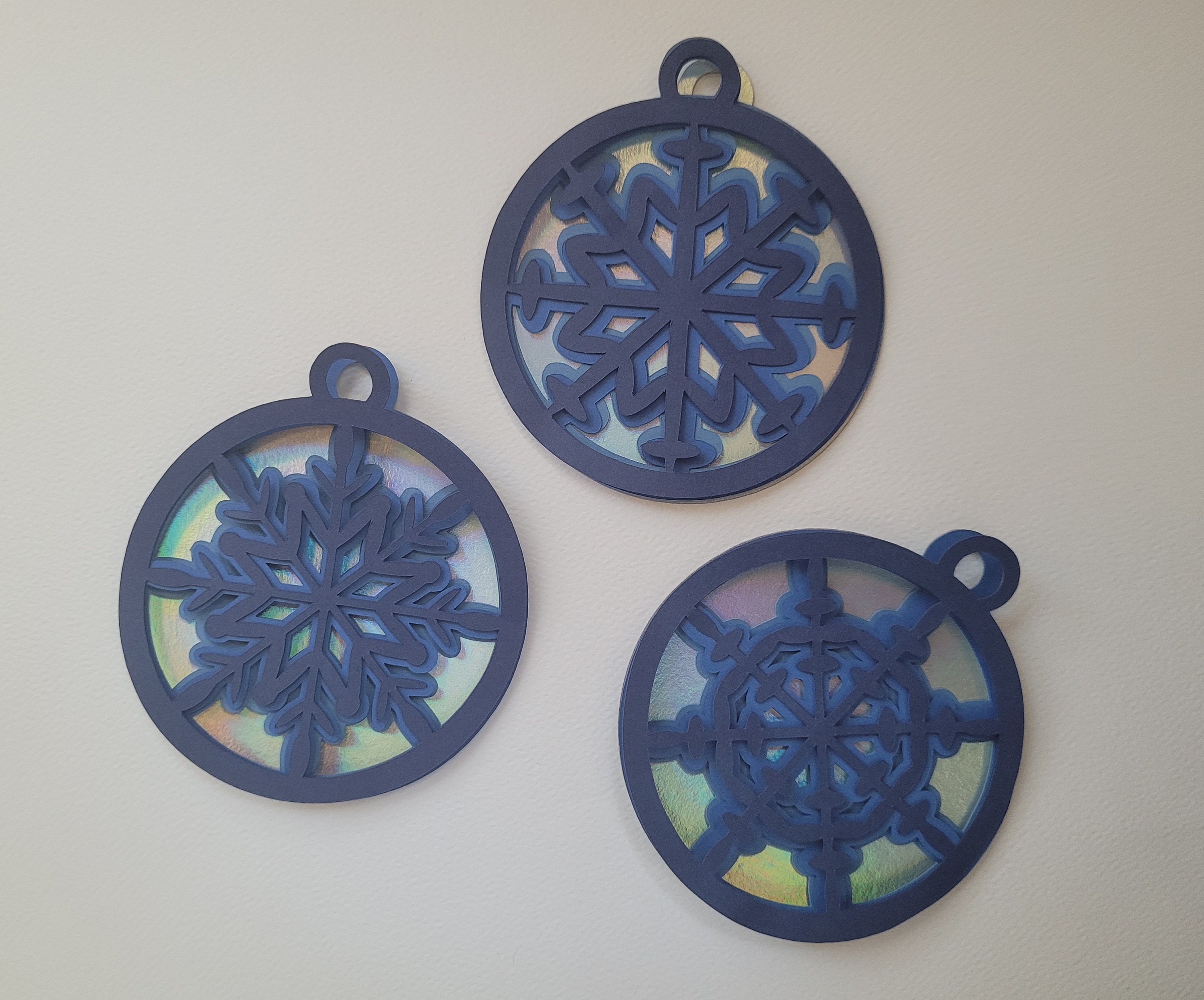 Christmas Snowflake Balls Svgs Layered Digital Files - Etsy