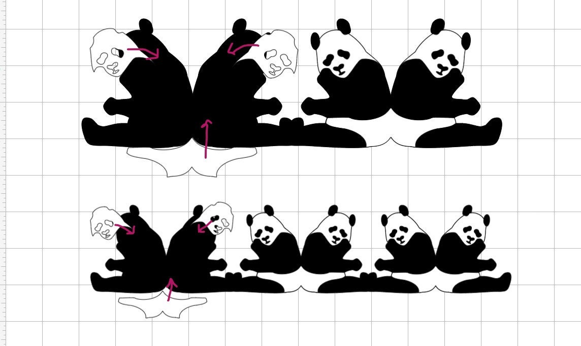 Panda Bear Paper Chains SVG, Fun Decoration Digital Cut File for Cricut ...