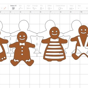 Iced Gingerbread Paper Chains SVG, DIY Christmas Digital Cut Files - Etsy