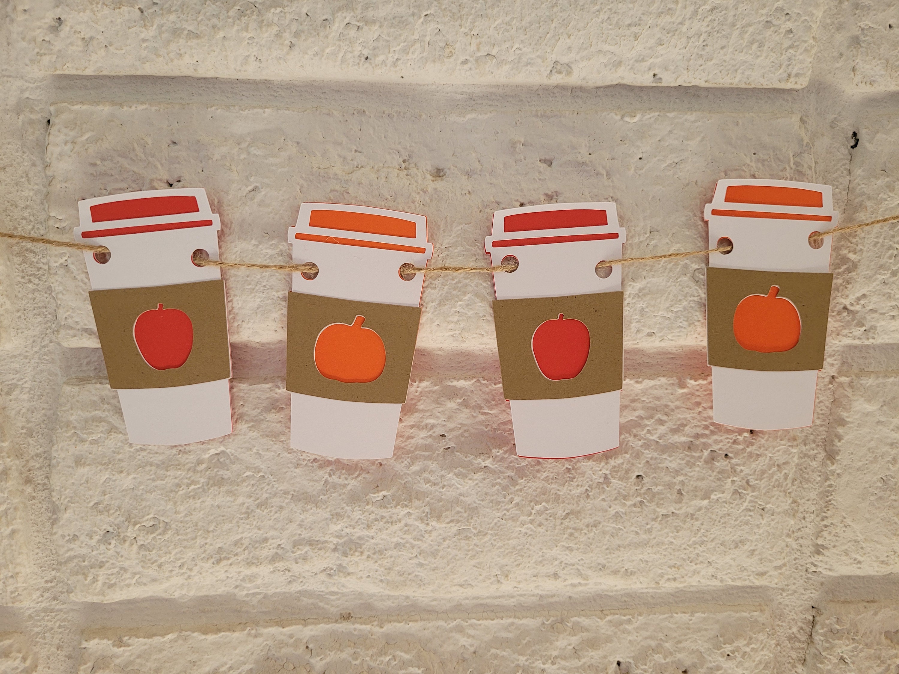 Autumn Coffee Banner or Cut-outs SVG, Three Layered Digital Files - Etsy