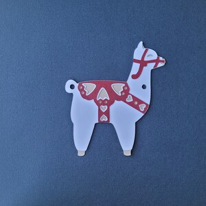 Scandinavian Dala Llama Banner and Cut Out Svgs, Layered Digital Files ...
