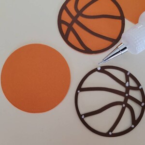 Basketball Cupcake Topper SVG, Two Layered Digital Files - Etsy