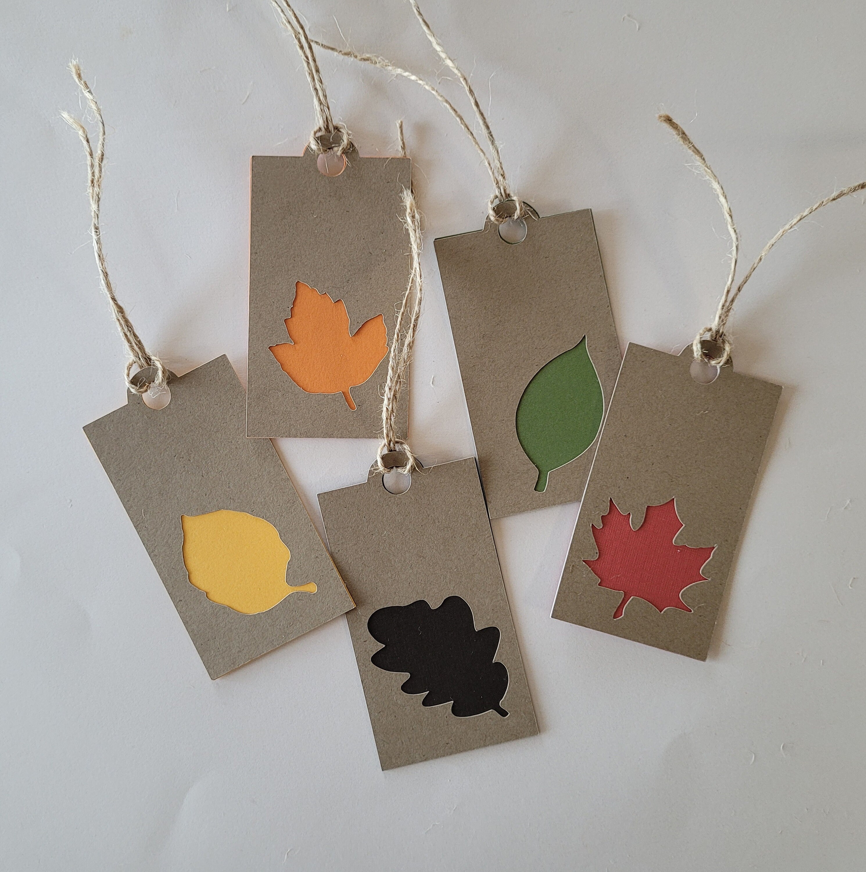 Fall Leaves Gift Tags Svgs Digital Cutting File - Etsy