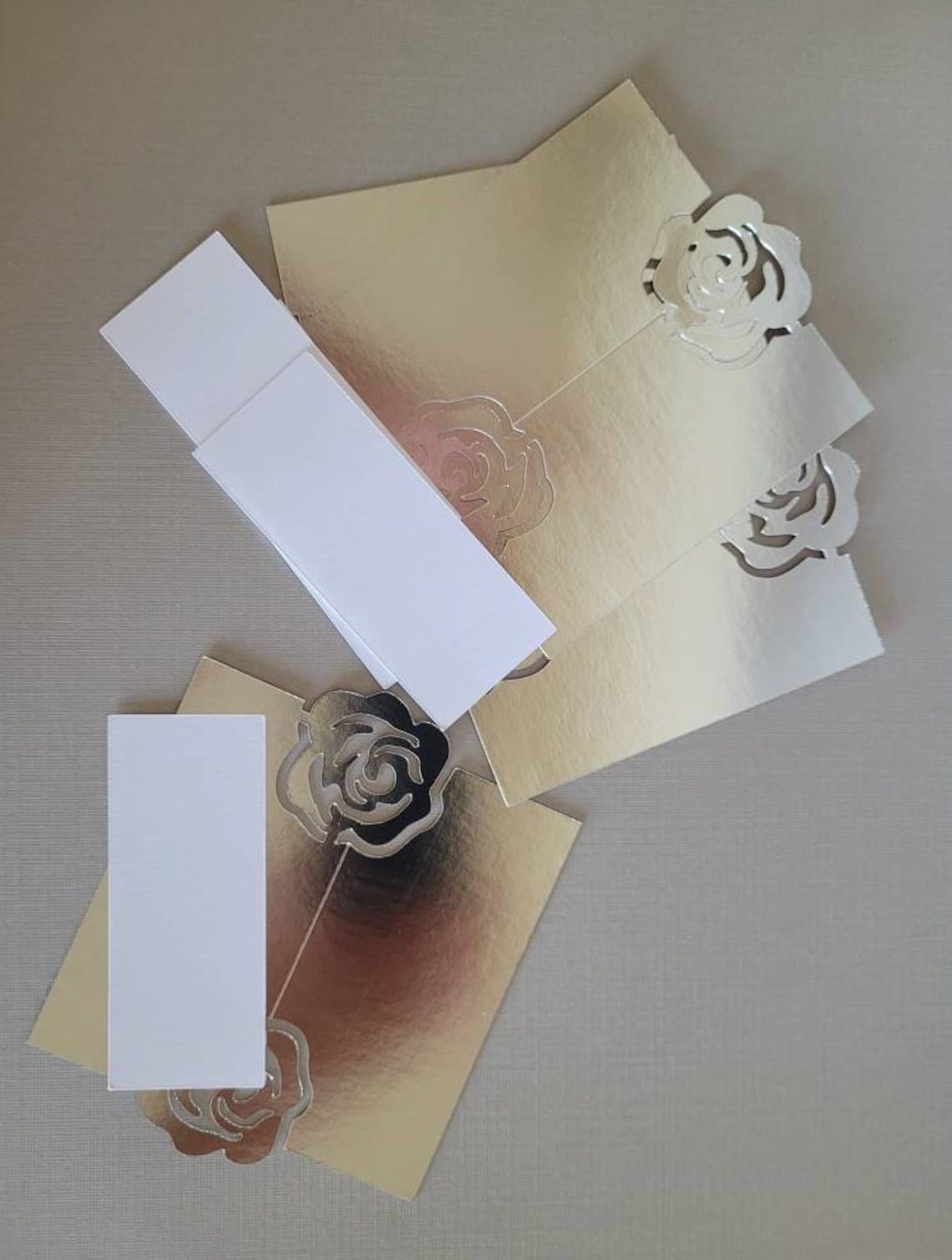 Rose Wedding Place Card SVG Template Digital File for Cricut - Etsy