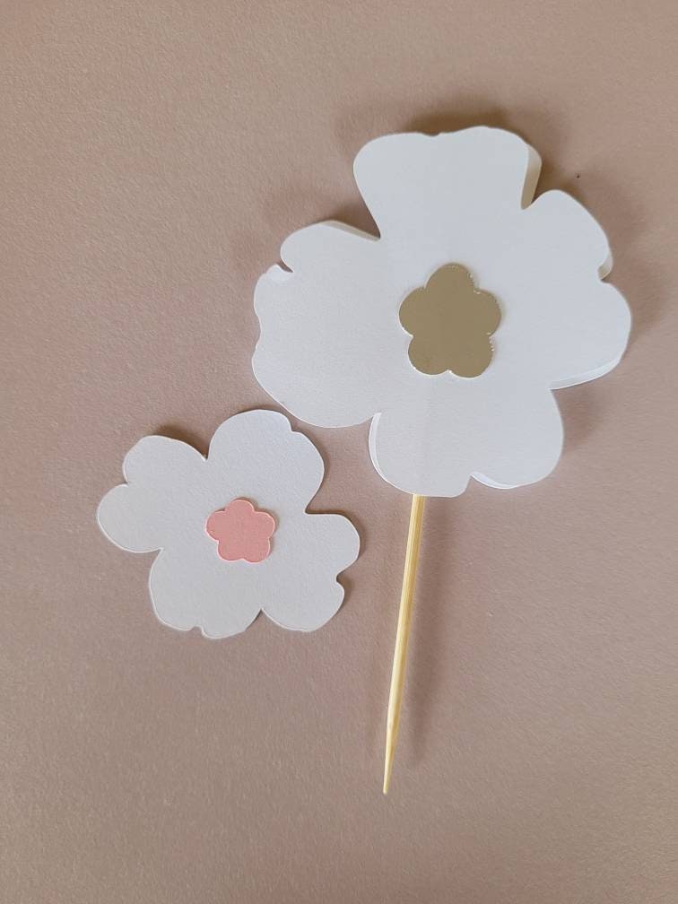Dogwood Flower Cupcake Toppers SVG, DIY Layered Digital Files to Make ...