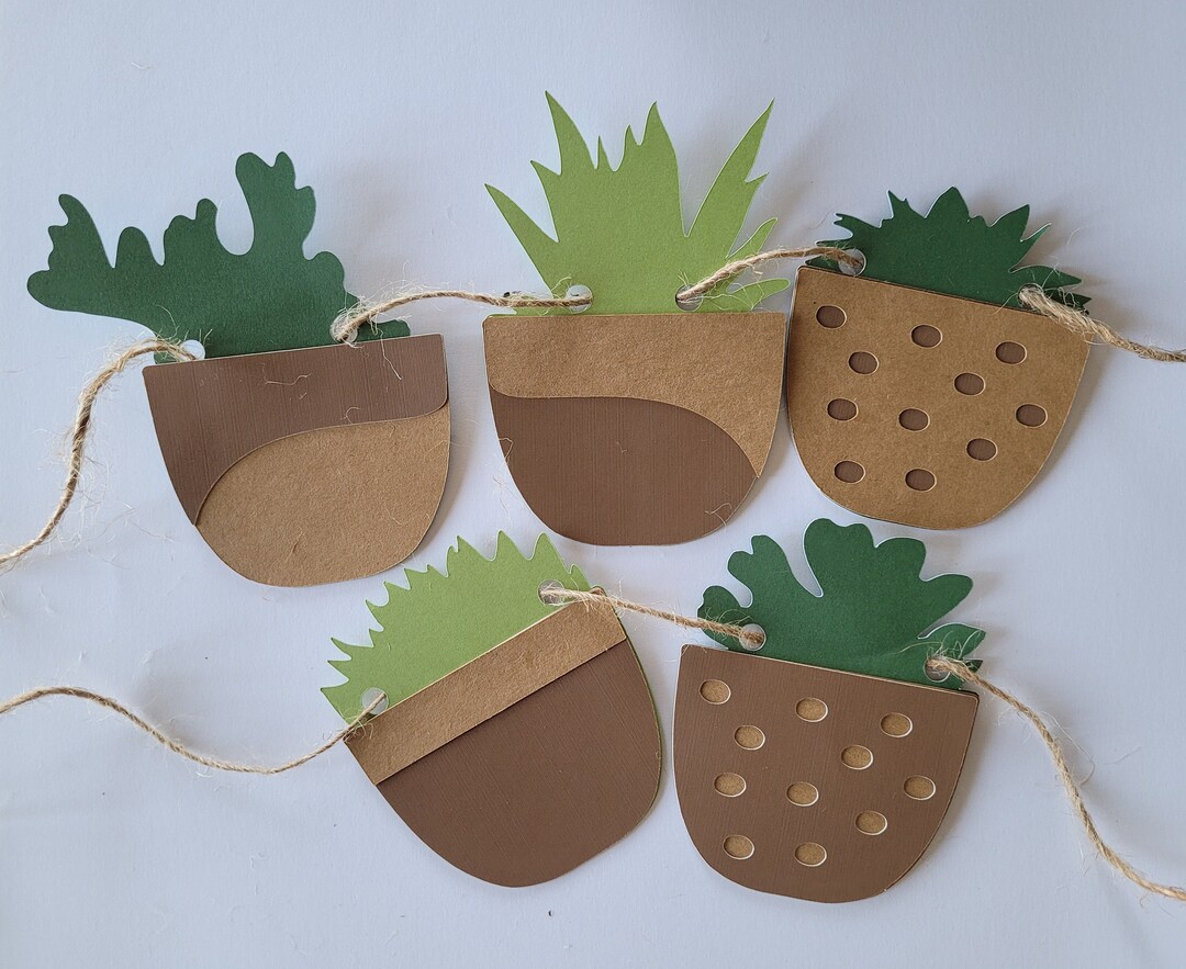 Succulent Banner and Cut Outs SVG, DIY Layered Digital Files - Etsy