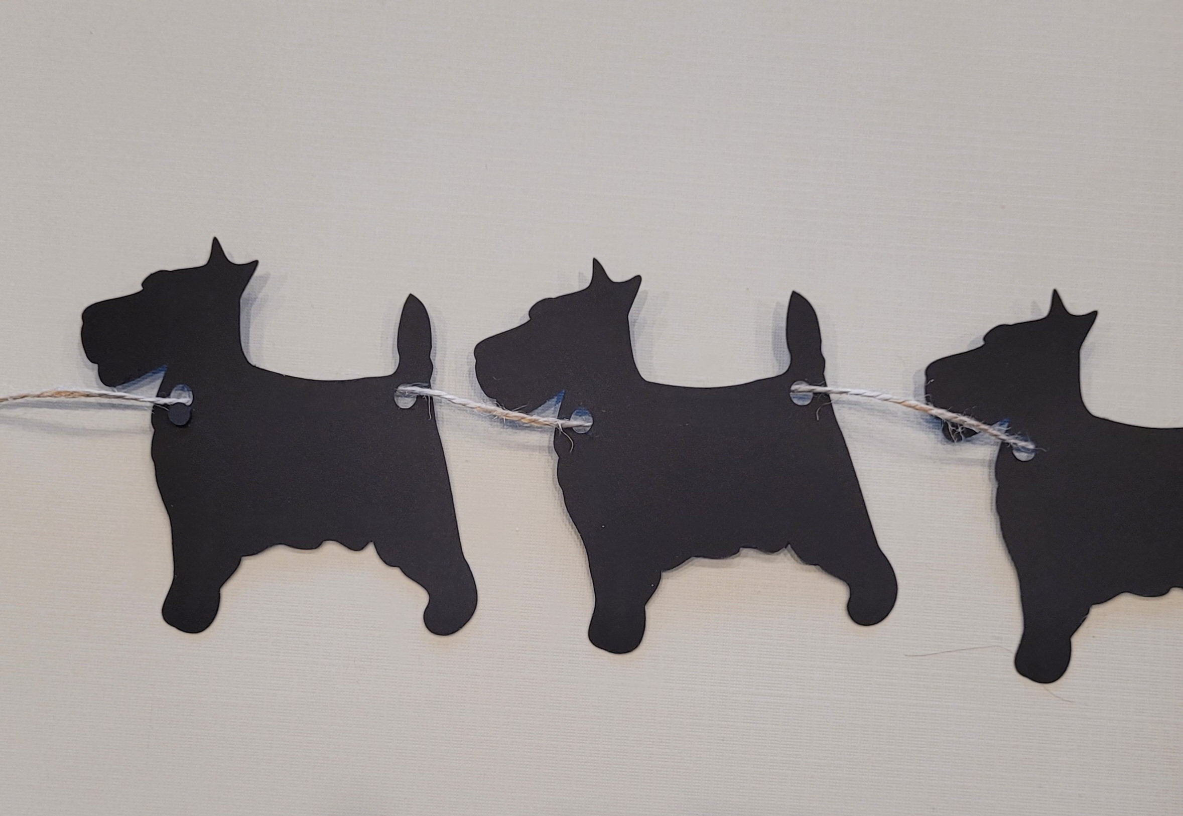 Scotty Dog Christmas Banner and Cut Outs SVG, Scottish Terrier Layered ...