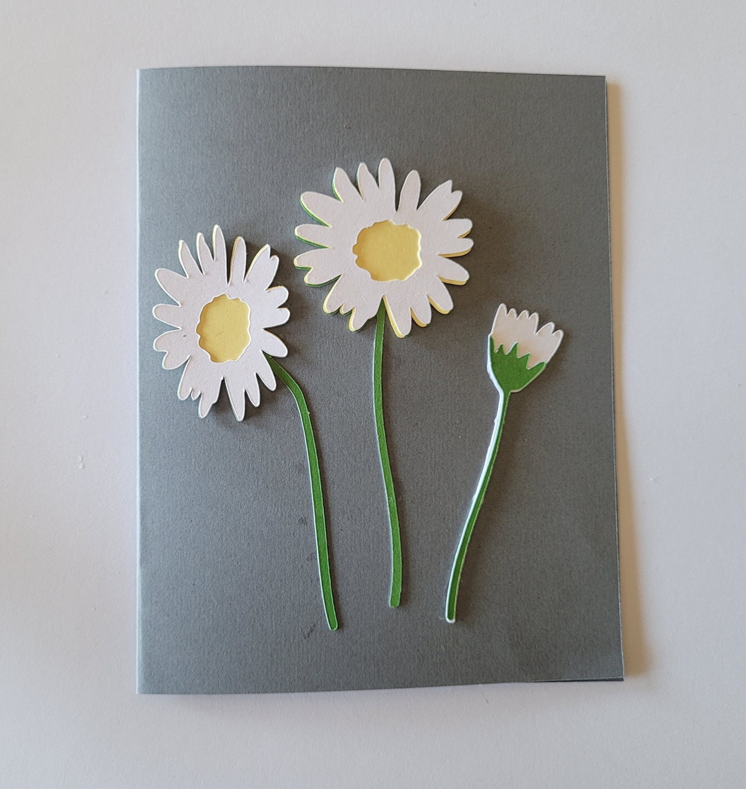 Daisies Card SVG, Digital Card for Cricut Design Space - Etsy