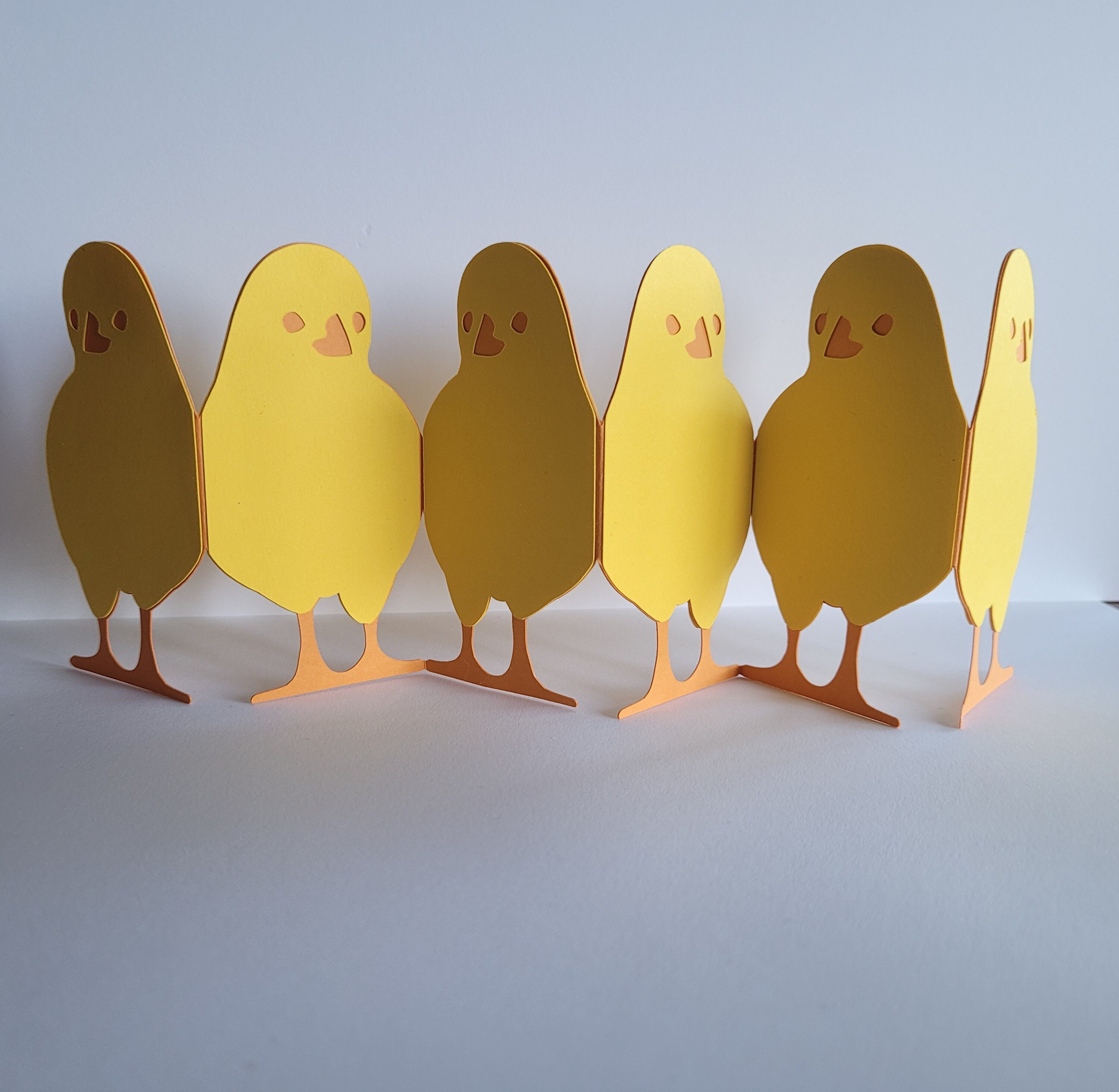 Easter Chick Paper Doll Chains SVG, Easter Decoration Digital Cut File ...