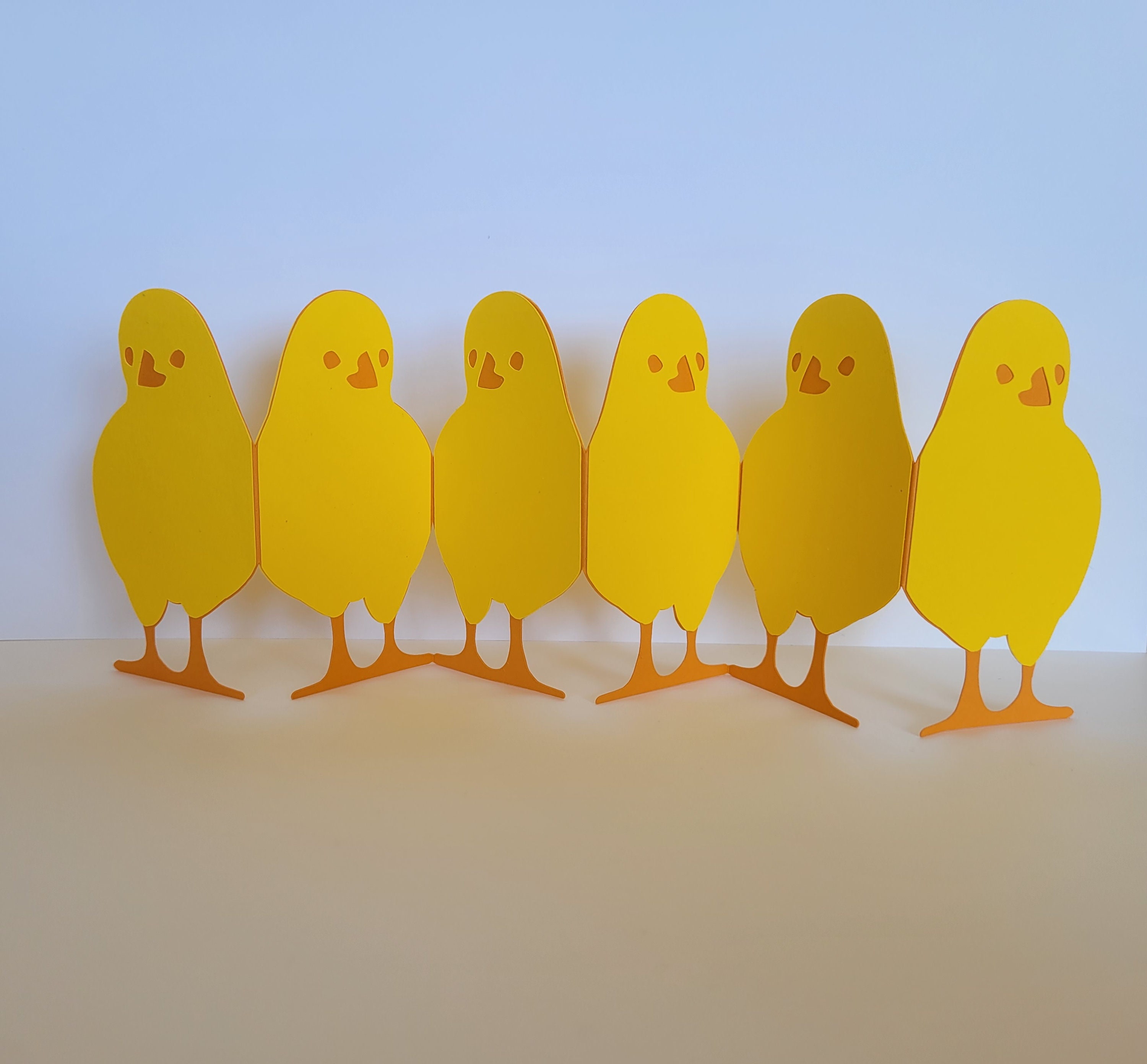 Easter Chick Paper Doll Chains SVG, Easter Decoration Digital Cut File ...