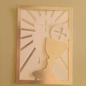 First Holy Communion Card A6 and Envelope SVG, Digital Card for Cricut ...