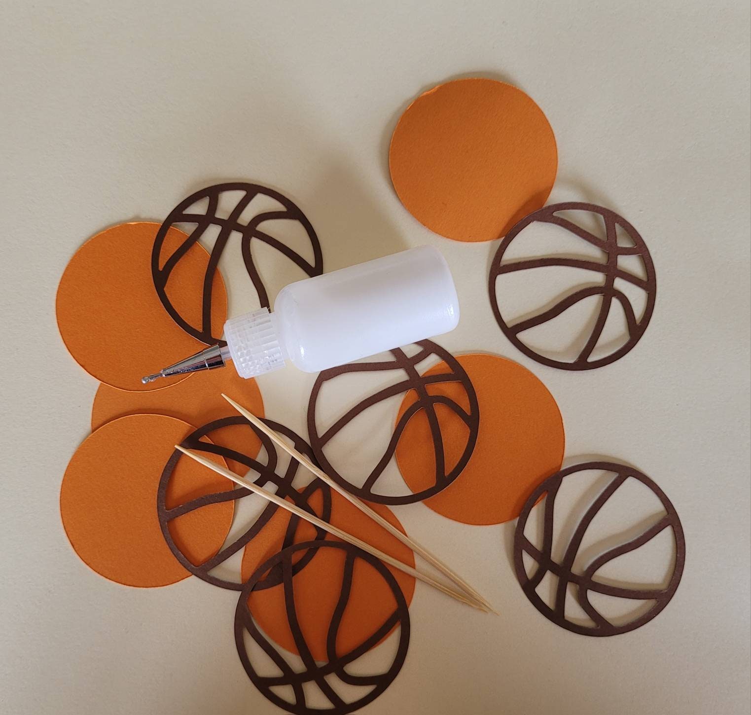 Basketball Cupcake Topper SVG, Two Layered Digital Files - Etsy