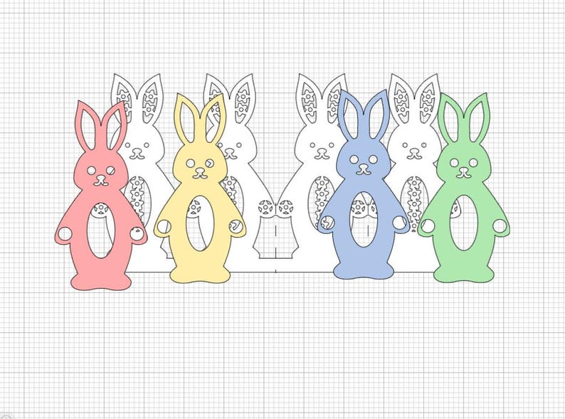 Easter Lace Bunny Paper Chains SVG, Digital Cut File for Cricut Machine ...