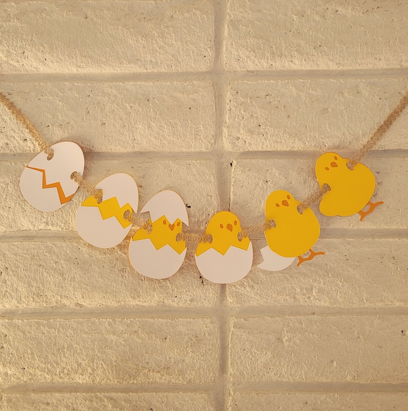 Egg to Chick Easter Banner SVG, Simple Layered Digital Cut File for ...