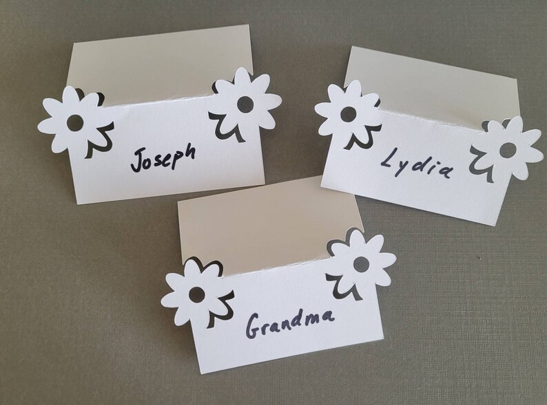 Daisy Place Card SVG Template, Digital File for Cricut - Etsy