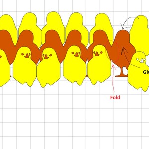 Easter Chick Paper Doll Chains SVG, Easter Decoration Digital Cut File ...