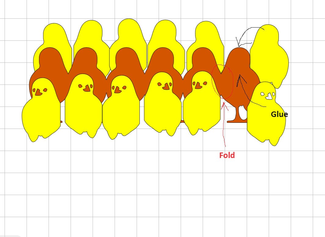 Easter Chick Paper Doll Chains SVG, Easter Decoration Digital Cut File ...