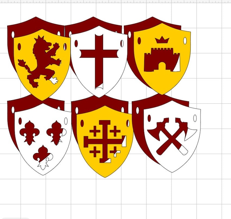 Knights Shield Banner SVG, DIY Two Layered Digital Files - Etsy UK